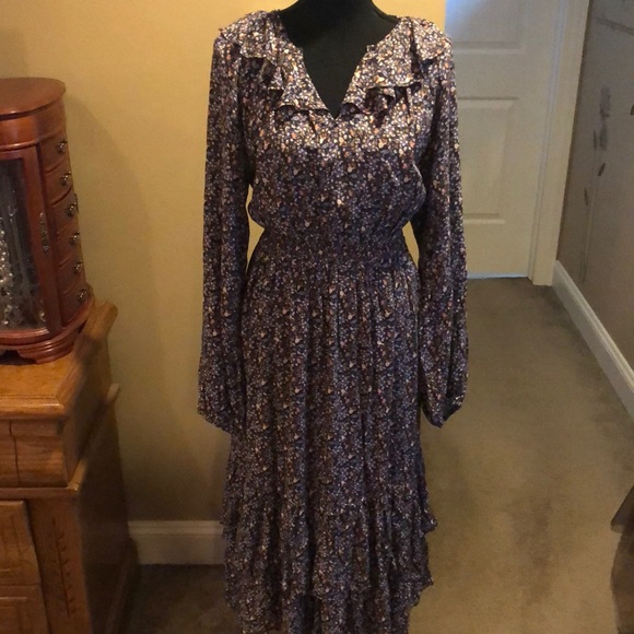 Universal Thread | Dresses | Universal Thread Maxi Dress Floral Ruffled ...